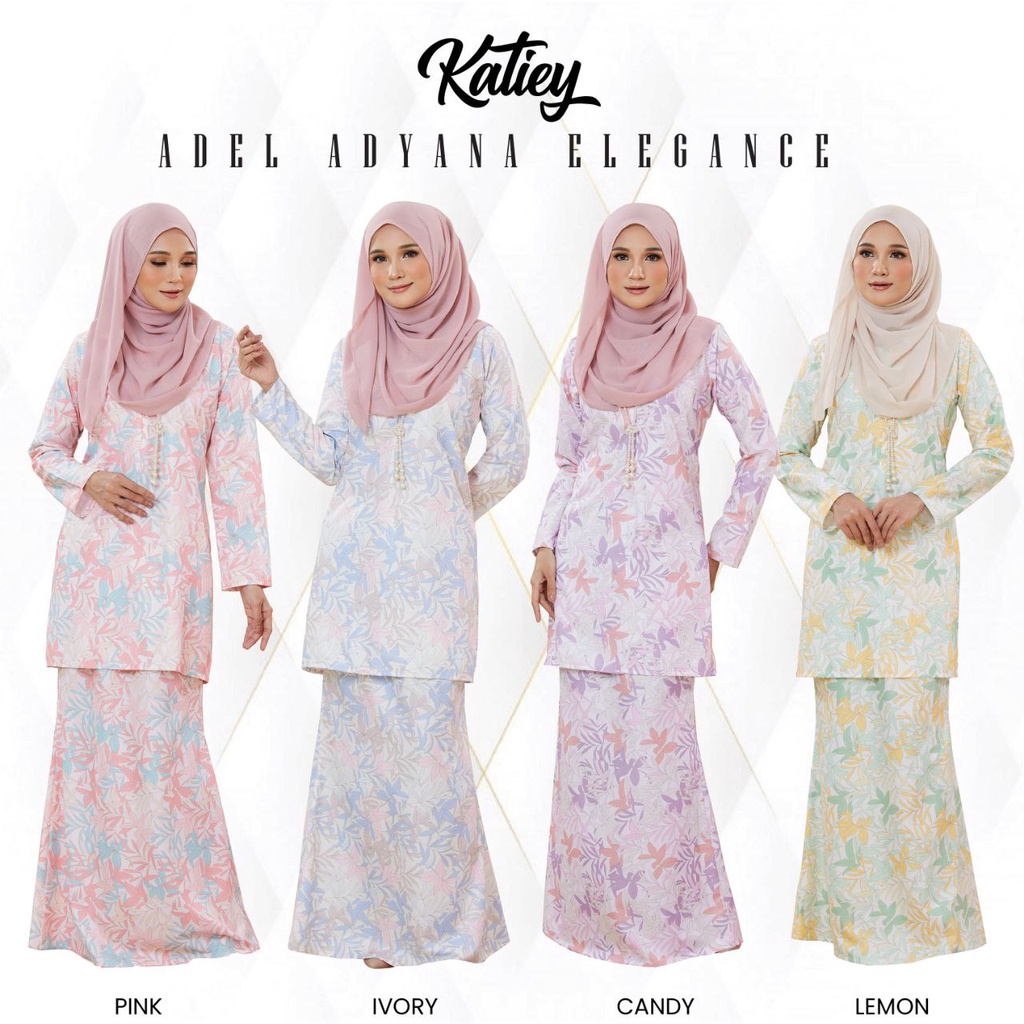 Baju Kurung Katiey | Baju Raya 2023 | Kurung Pastel Ironless Moden ...
