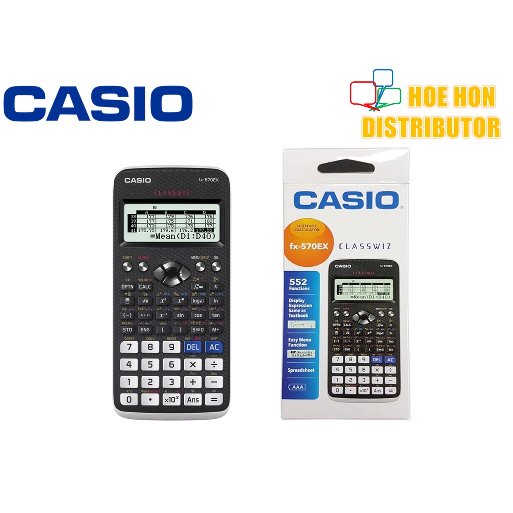 Casio Classwiz Scientific Calculator fx-570EX (ORIGINAL) 522 Functions ...