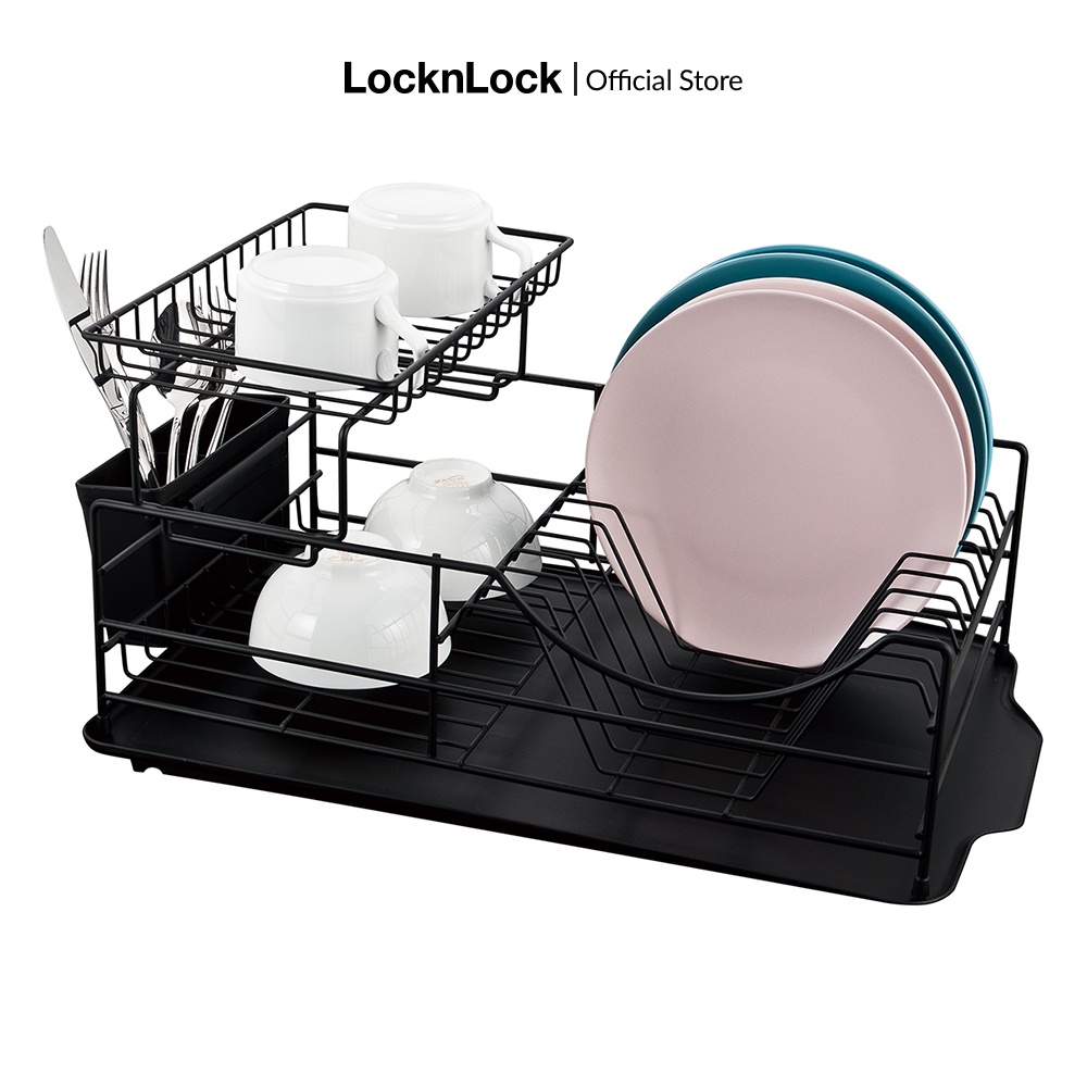2-tier iron Dish Rack Lock&Lock 2 Tier Dish Rack - black - LDR206BLK ...