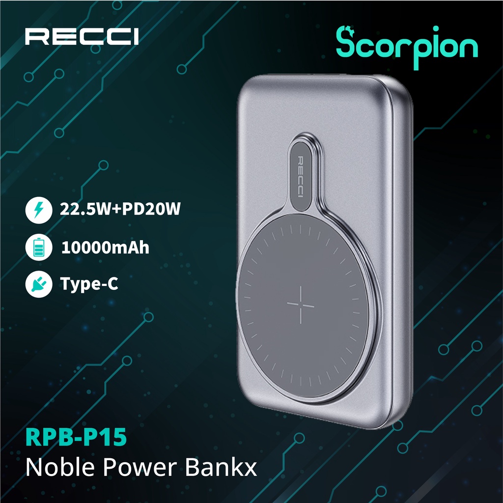 Recci RPB-P15 Noble Wireless Power Bank | Shopee Malaysia