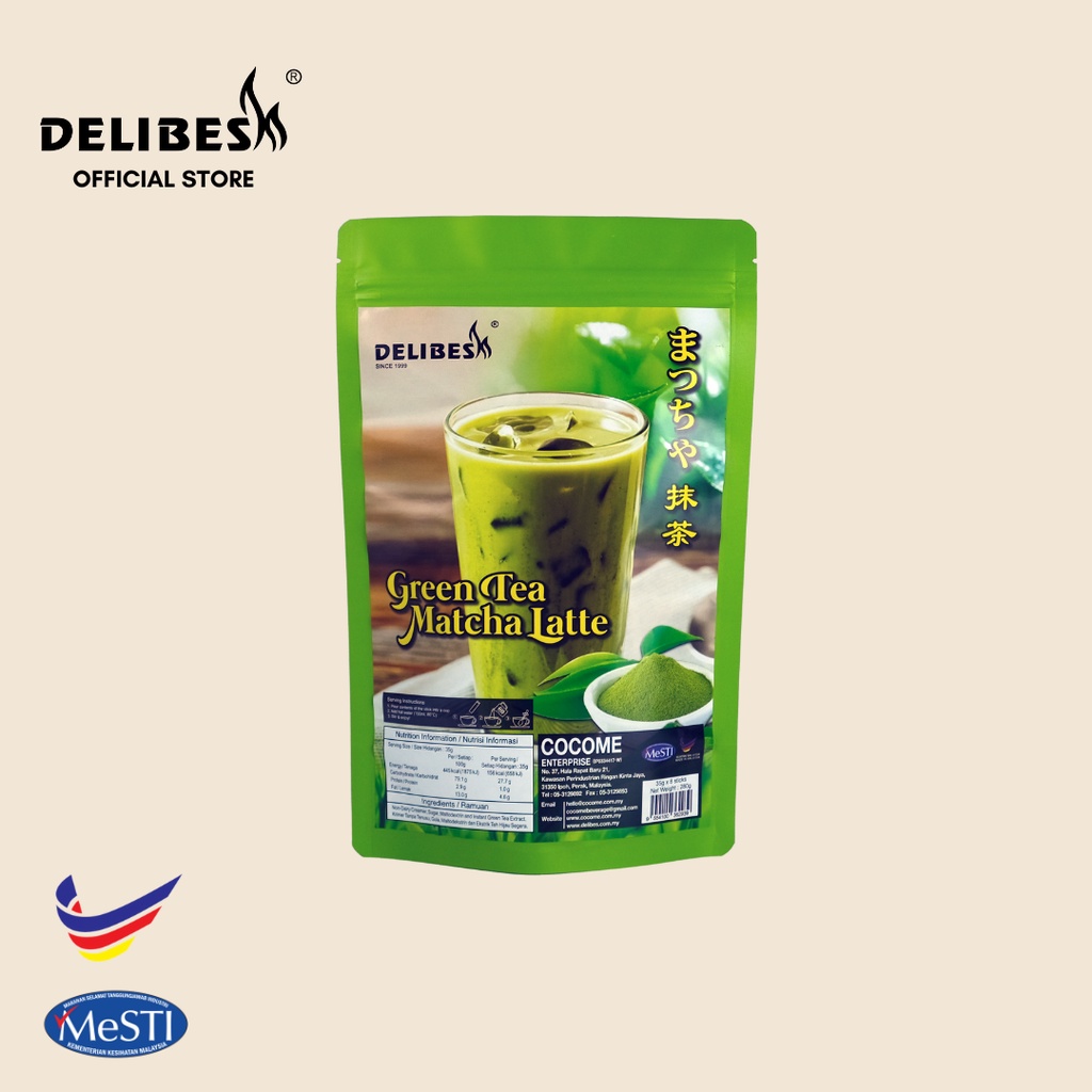DELIBES Japanese Matcha Green Tea Latte (35g x 8s) | Shopee Malaysia