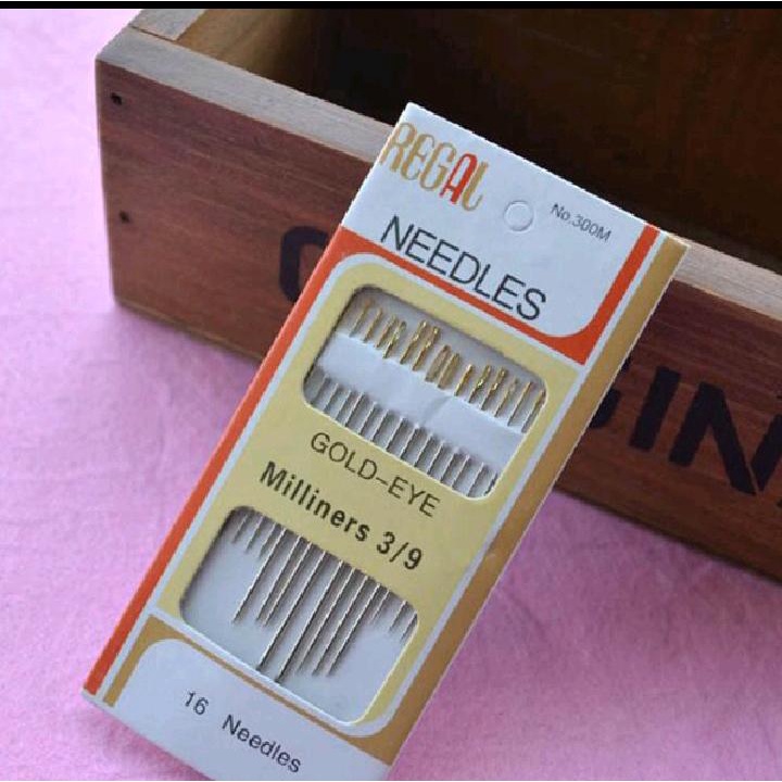 Regal Gold Eye Milliners Hand Sewing Needles 39 Contents 16 Quality ...