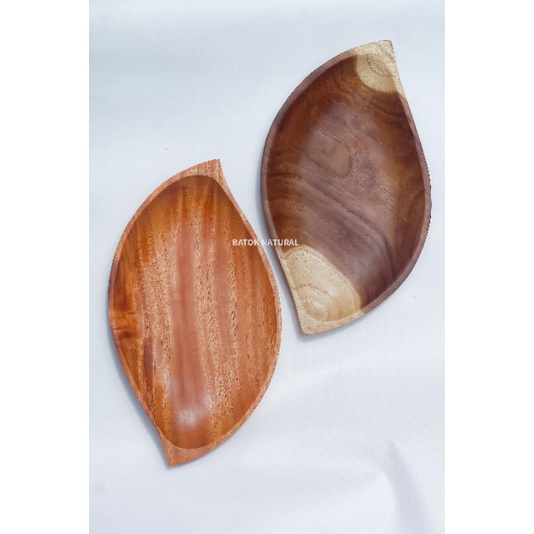 KAYU Mahogany Leaf Shape WOOD Plate & FOODGRADE Teak WOOD Safe WOOD ...