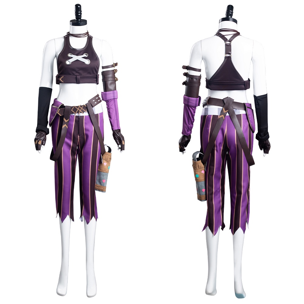 Womens Jinx Cosplay Costume Top Pants Outfits Uniform Halloween Party ...