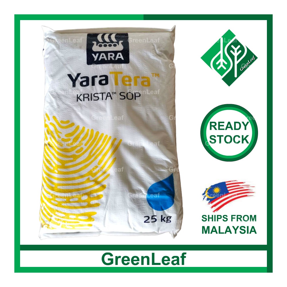 25KG YaraTera Krista SOP Sulphate of Potash Baja Yara Potassium ...