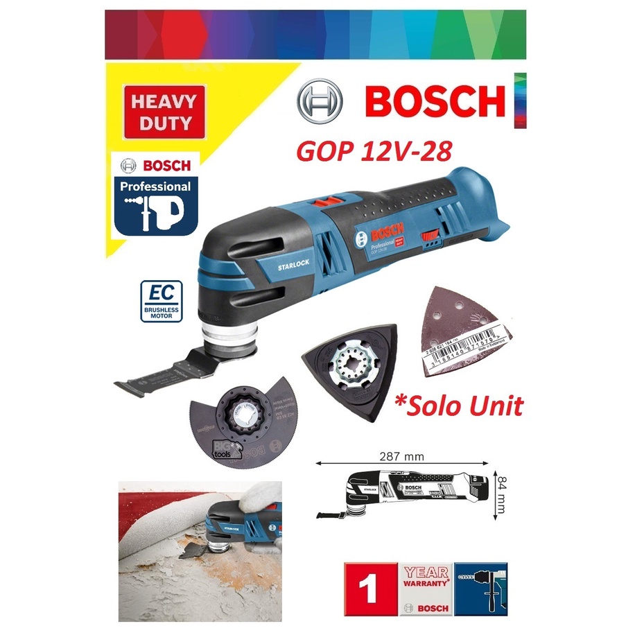 Bosch GOP 12V-28 EC Motor Cordless Oscillating Multi-Cutter (Bare Unit ...