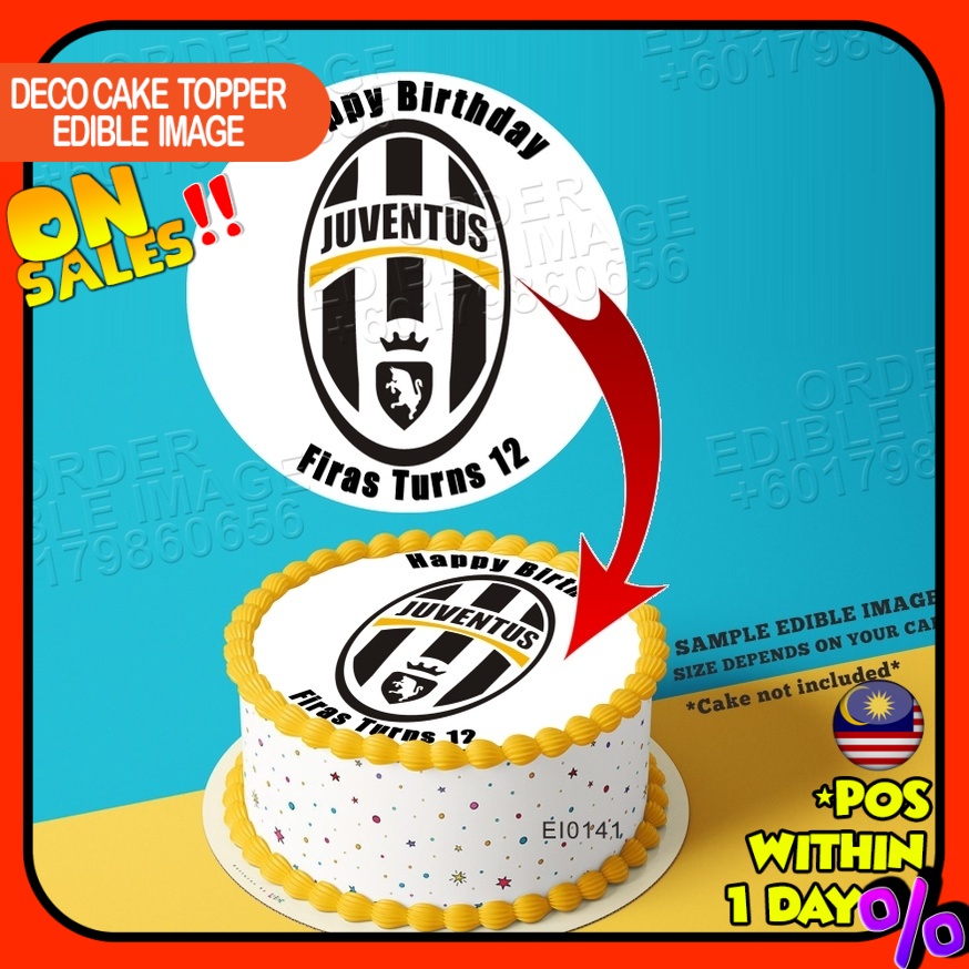 Printing Logo Juventus 1 Edible Image Print Cake Photo Icing Paper ...