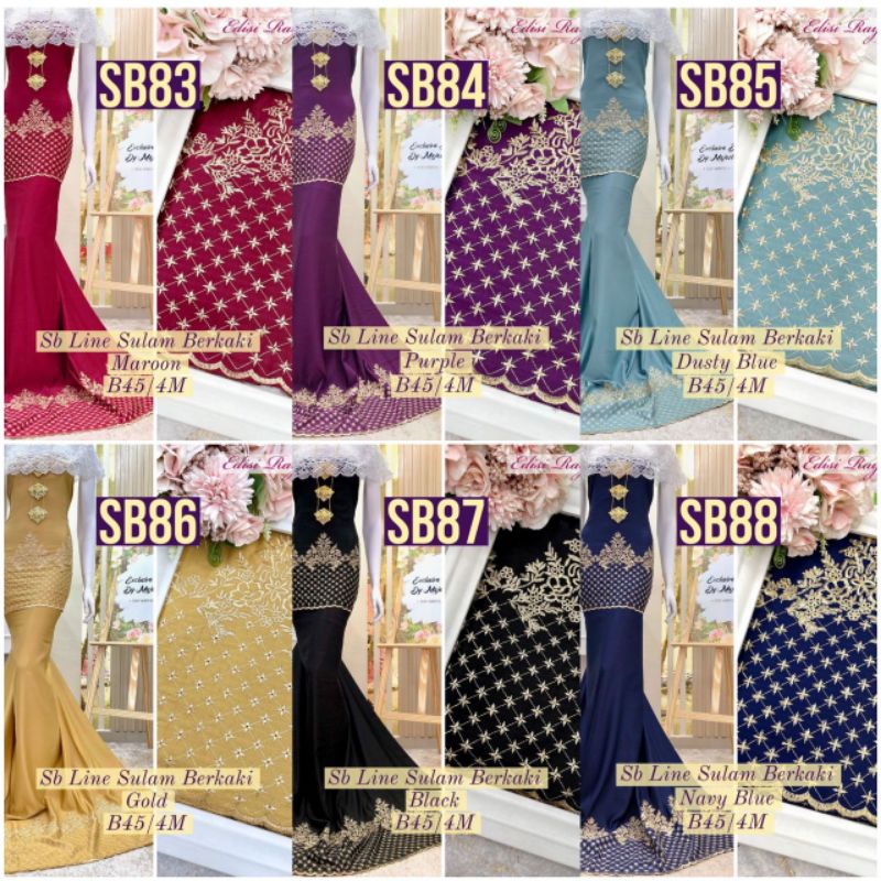 KAIN PASANG SB LINE SULAM LACE BERKAKI vol.2 | Shopee Malaysia