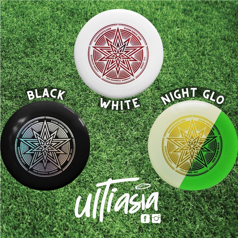 X-Com Ultimate Frisbee Disc 175gram Black , White , Night Glow | Shopee ...