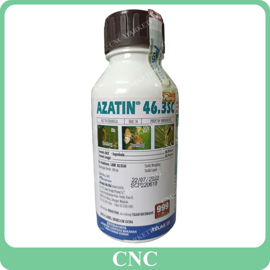 500ML Azatin 46.3SC Advansia Buprofezin 46.3% Racun Serangga Koya Lalat ...