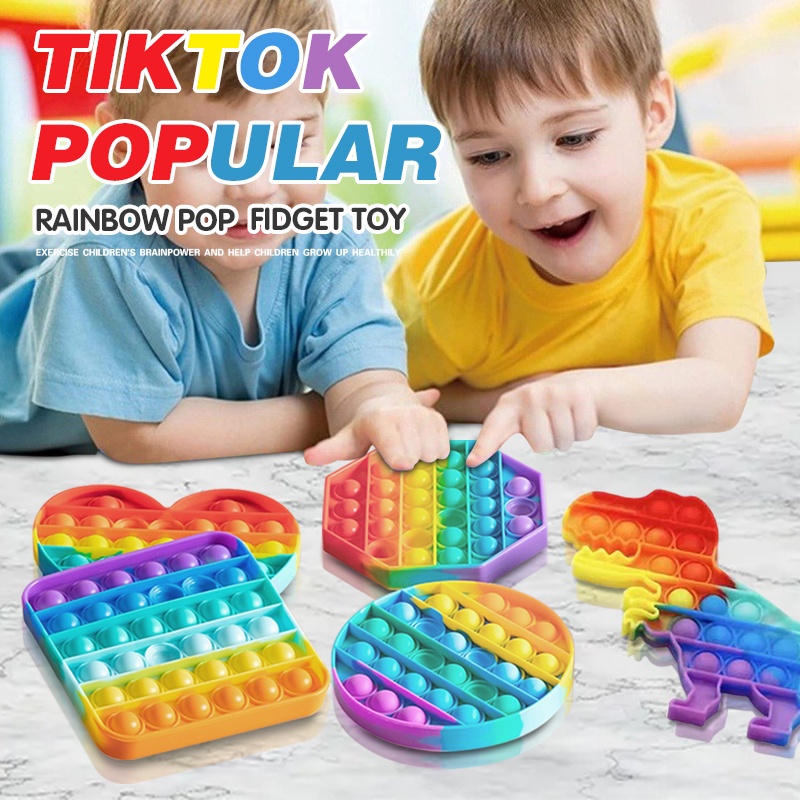 G9 Stor Mainan Pop It Push Bubble Sensori Saiz Kecil Pelangi Mainan ...