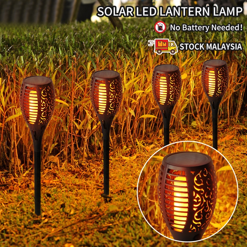 LED Solar Lampu Pelita Hari Raya Outdoor Waterproof Lighting Torch ...