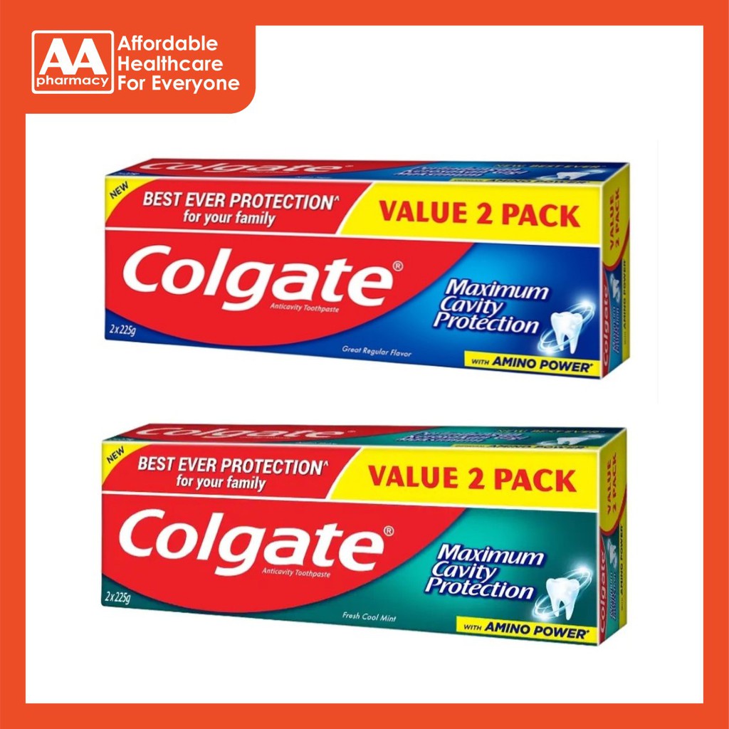 Colgate Maximum Cavity Protection Toothpaste Twinpack (225gx2) (Regular ...