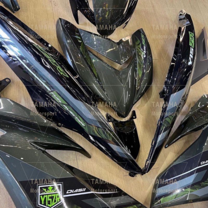 YAMAHA Y15 Y15zr V1 V2 2022 malaysia version hijau lumut 2k Cover set ...