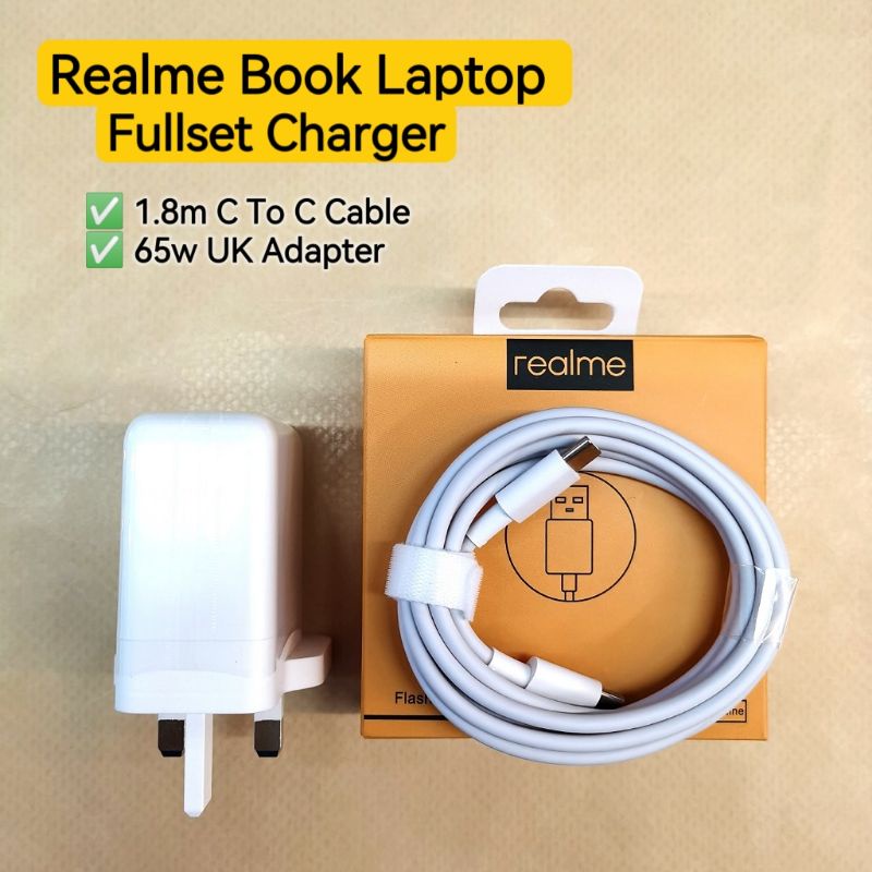 realme Book i3 i5 Laptop Fullset Charger With 1.8m Type-C To C Usb ...
