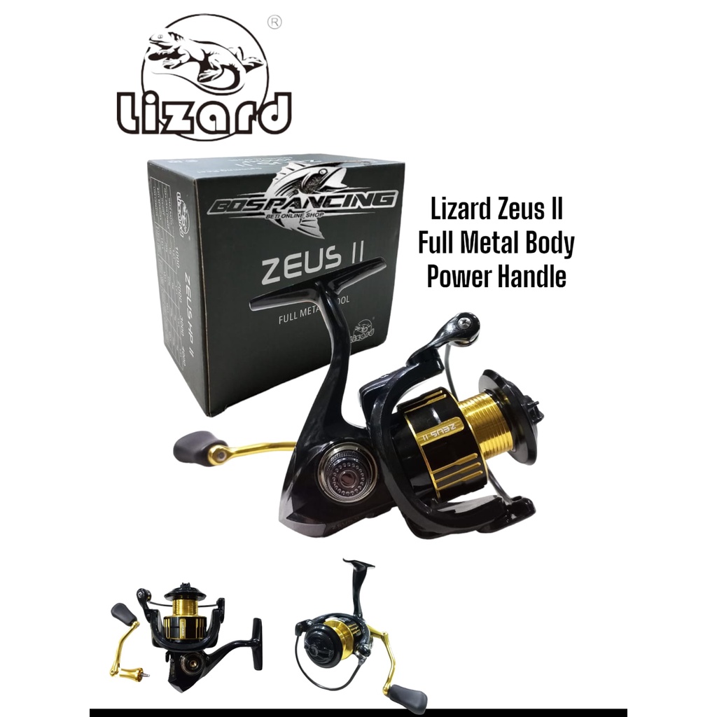 Reel LIZARD ZEUS II 1000-6000 POWER HANDLE - METAL Spool | Shopee Malaysia