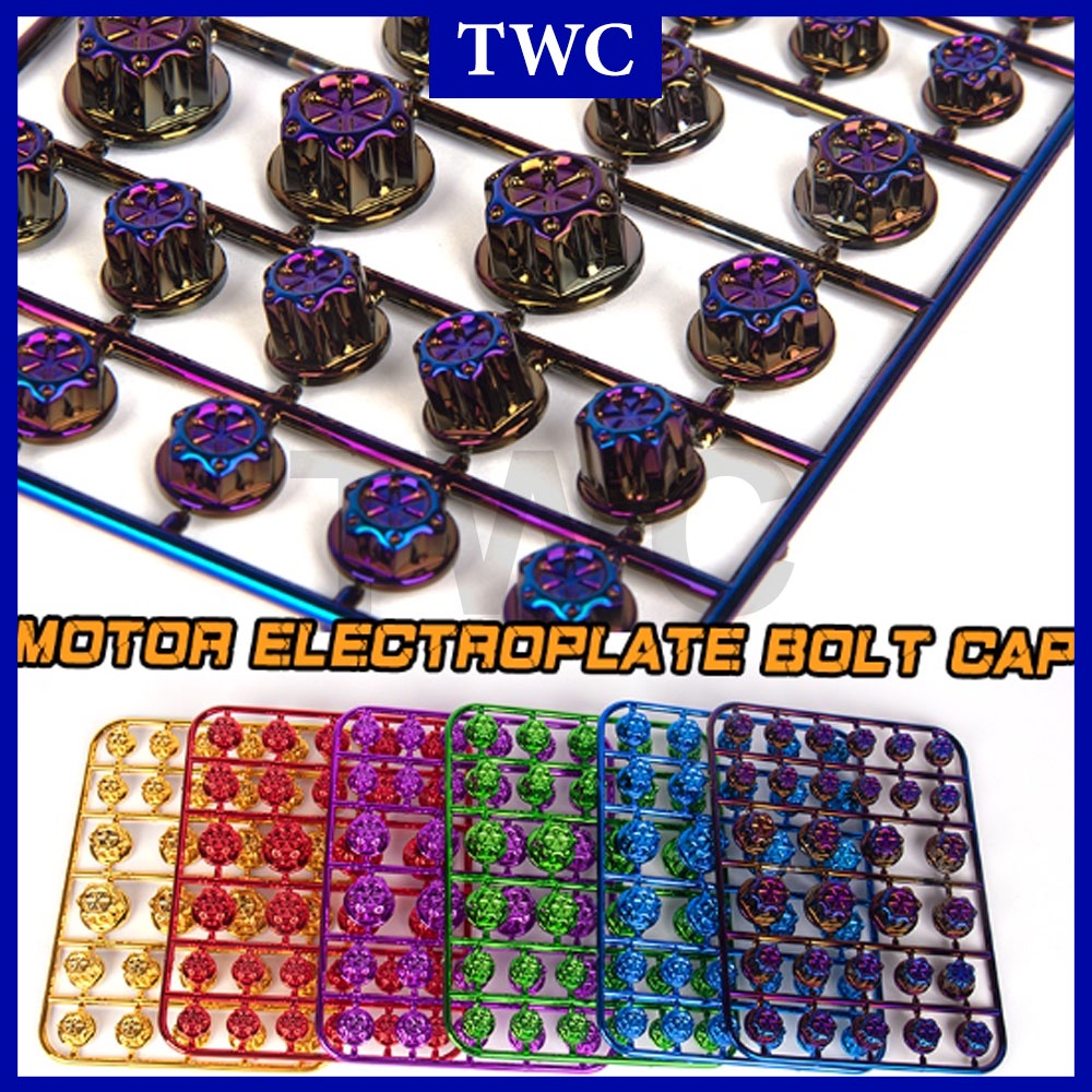 TITANIUM 30PCS SET TITANIUM & GOLD & RED SCREW CAP COVER NUT SKRU BOLT ...