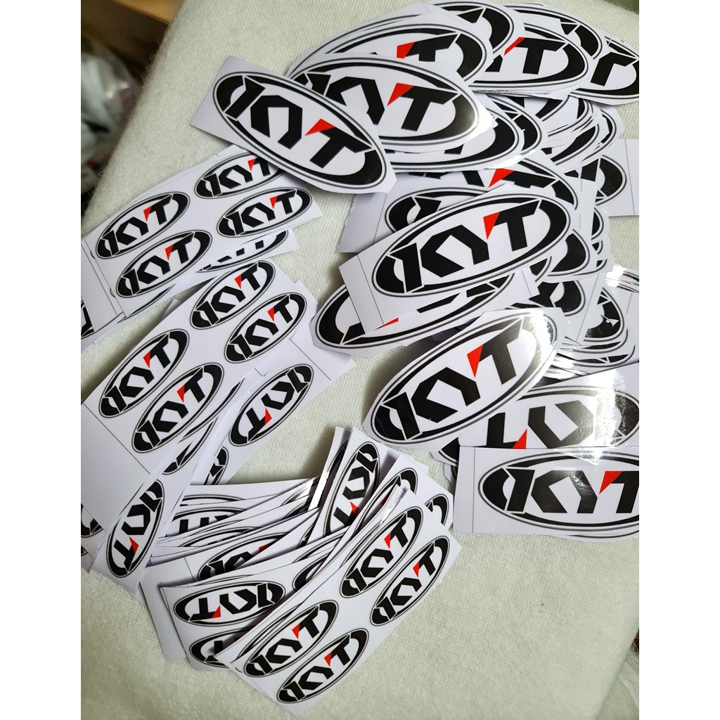 Kyt decal, Genuine KYT Logo Stamp Set for Helmets and Motorcycles ...