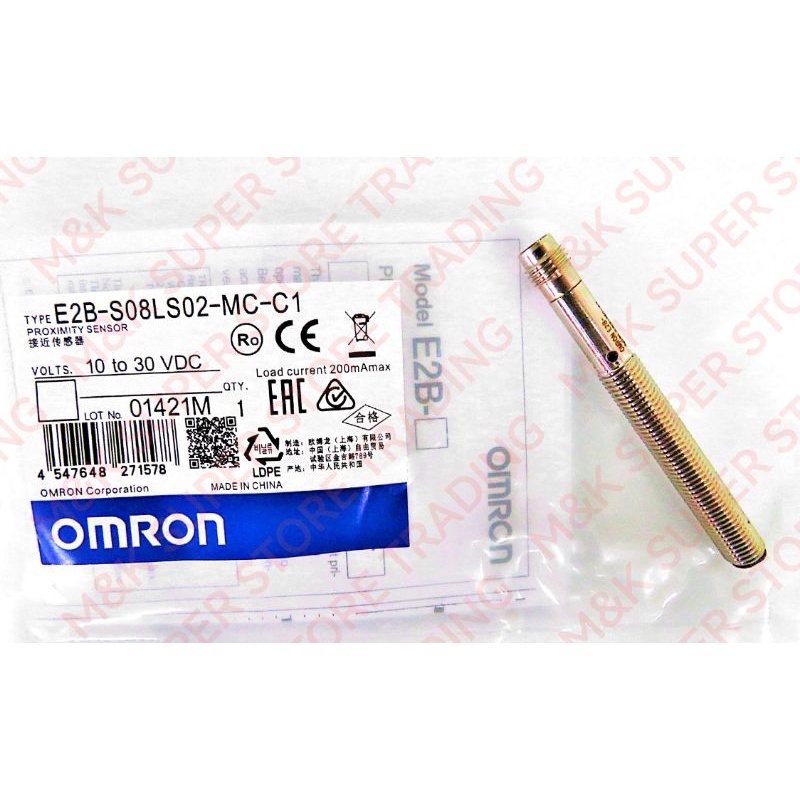 OMRON E2B-S08LS02-MC-C1 PROXIMITY SENSORS 3 POLES / XS3F-M8PVC3S5M SENSOR CABLE 3 CORE Price per ...