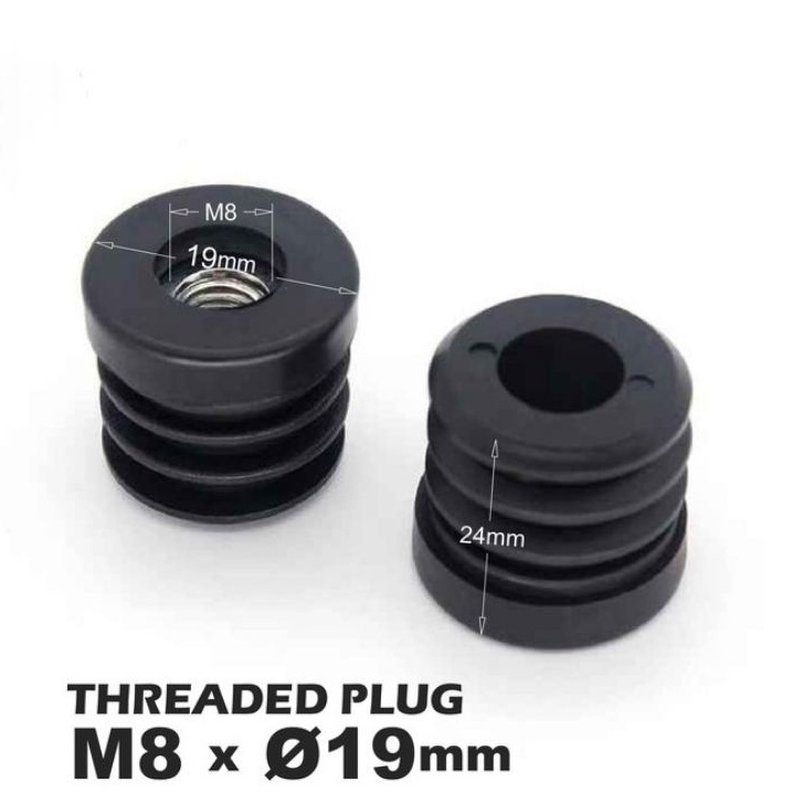 M8 Plastic threaded adjustable stopper / Wheel Roller Furniture Caster ...