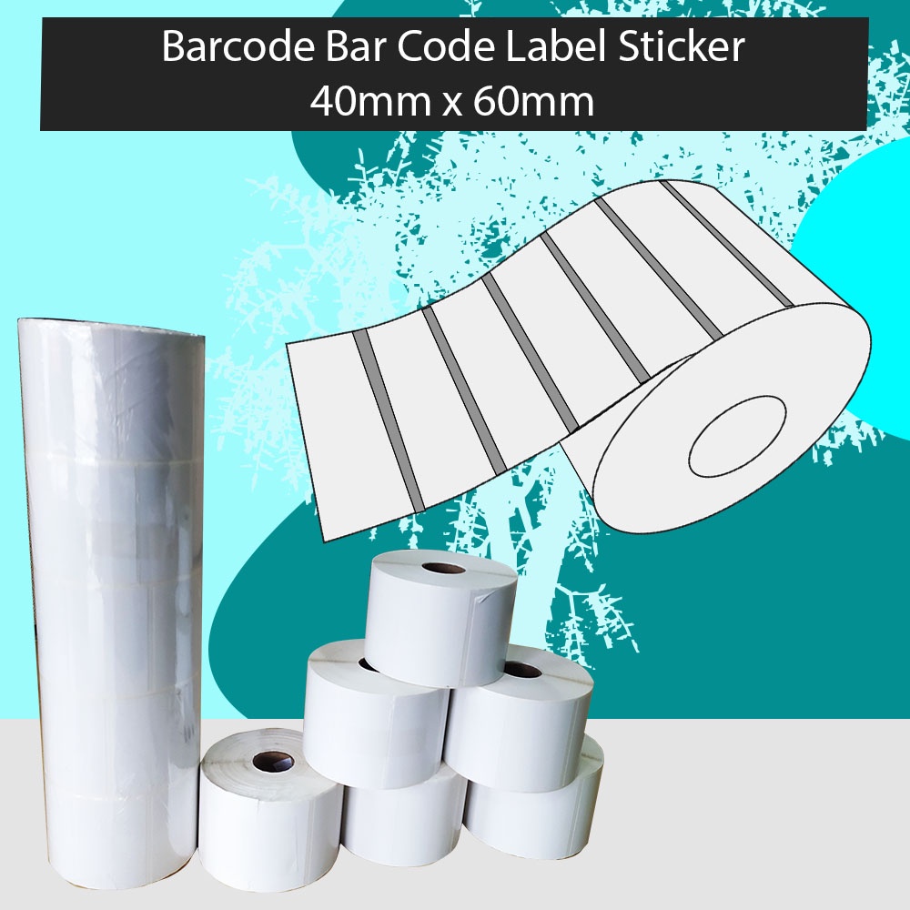 Blank Barcode Bar Code Label Sticker for Ink Ribbon Printer Label Paper ...