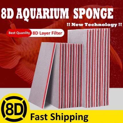 Aquarium Filter Media - Upgraded 8-Layer Filter Pad, 8D Fish Tank ...