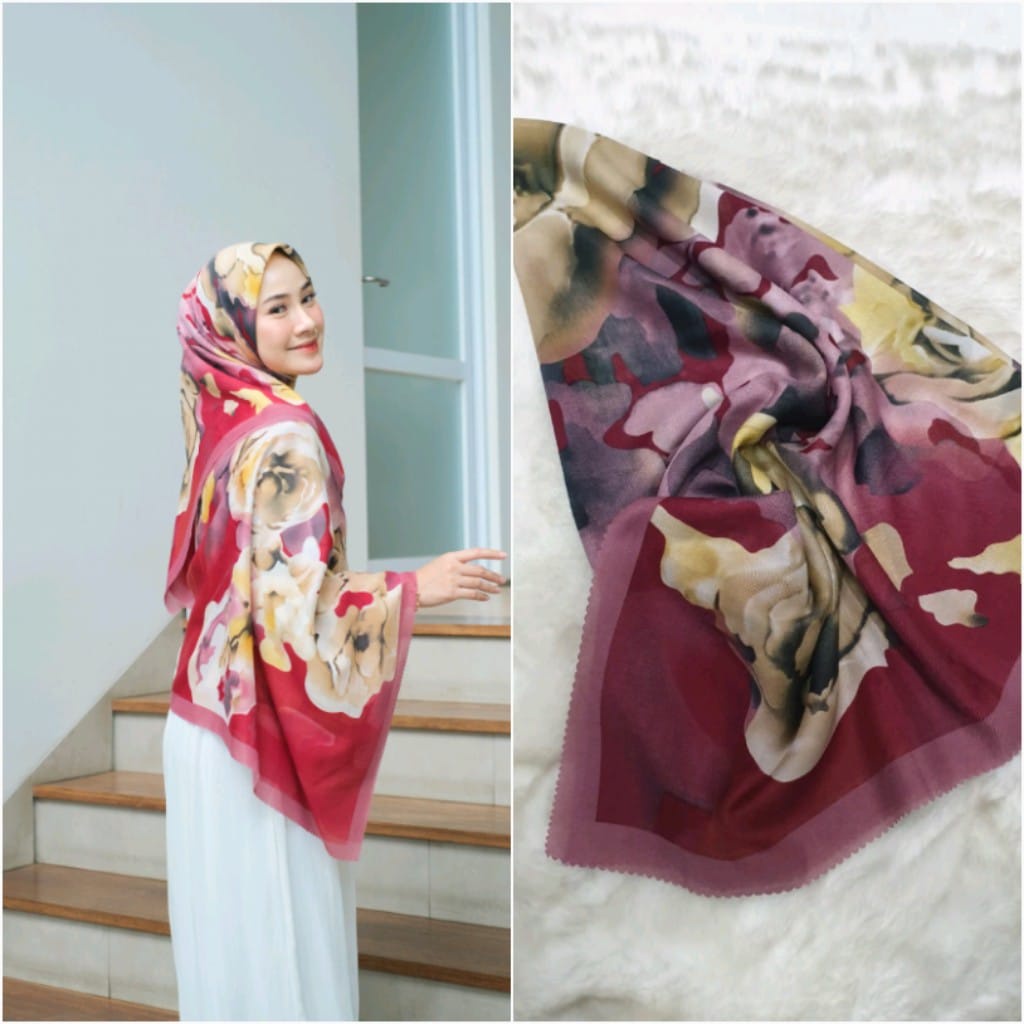 Best Selling!! Premium Motif/Hijab Square Lasercut Premium Lasercut Motif/Hijab Pashmina Premium ...