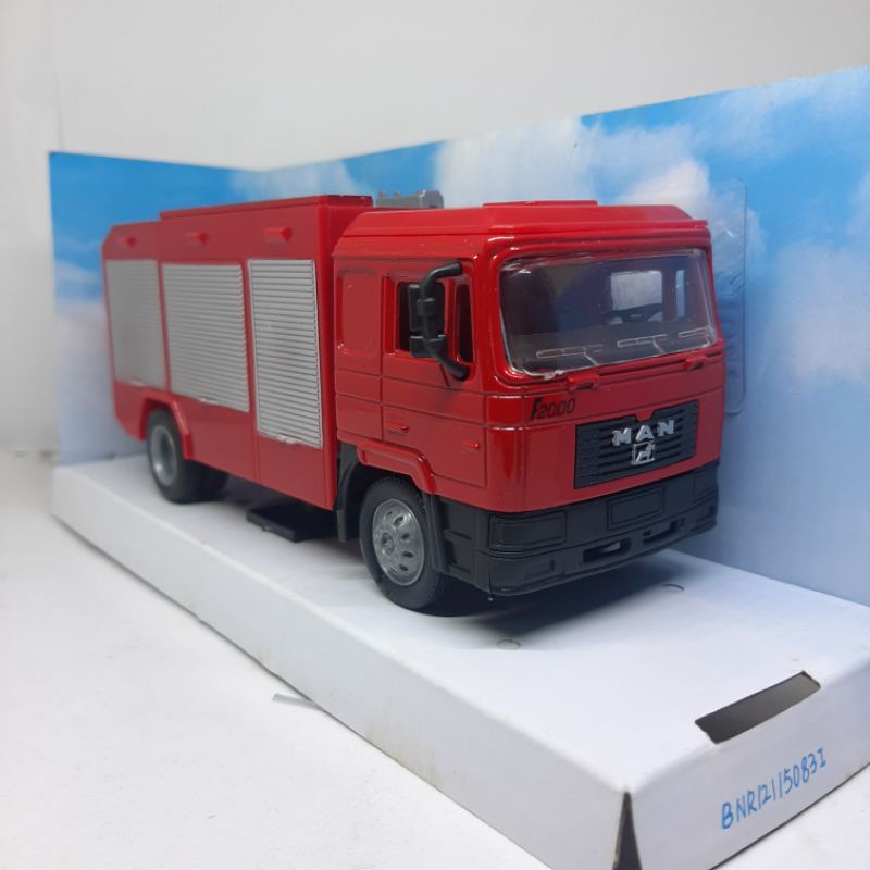 Diecast Newray Long Hauler Truck MAN F2000 Miniature Fire Truck ...