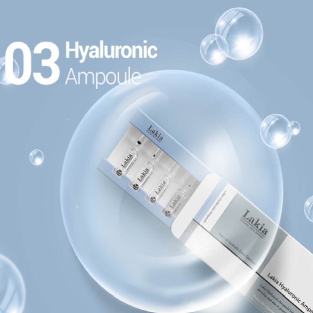 Lakia Hyaluronic Facial Serum Ampoule 2ml X 10ea Moisturizing Radiant Dryness Korean Skin Care ...