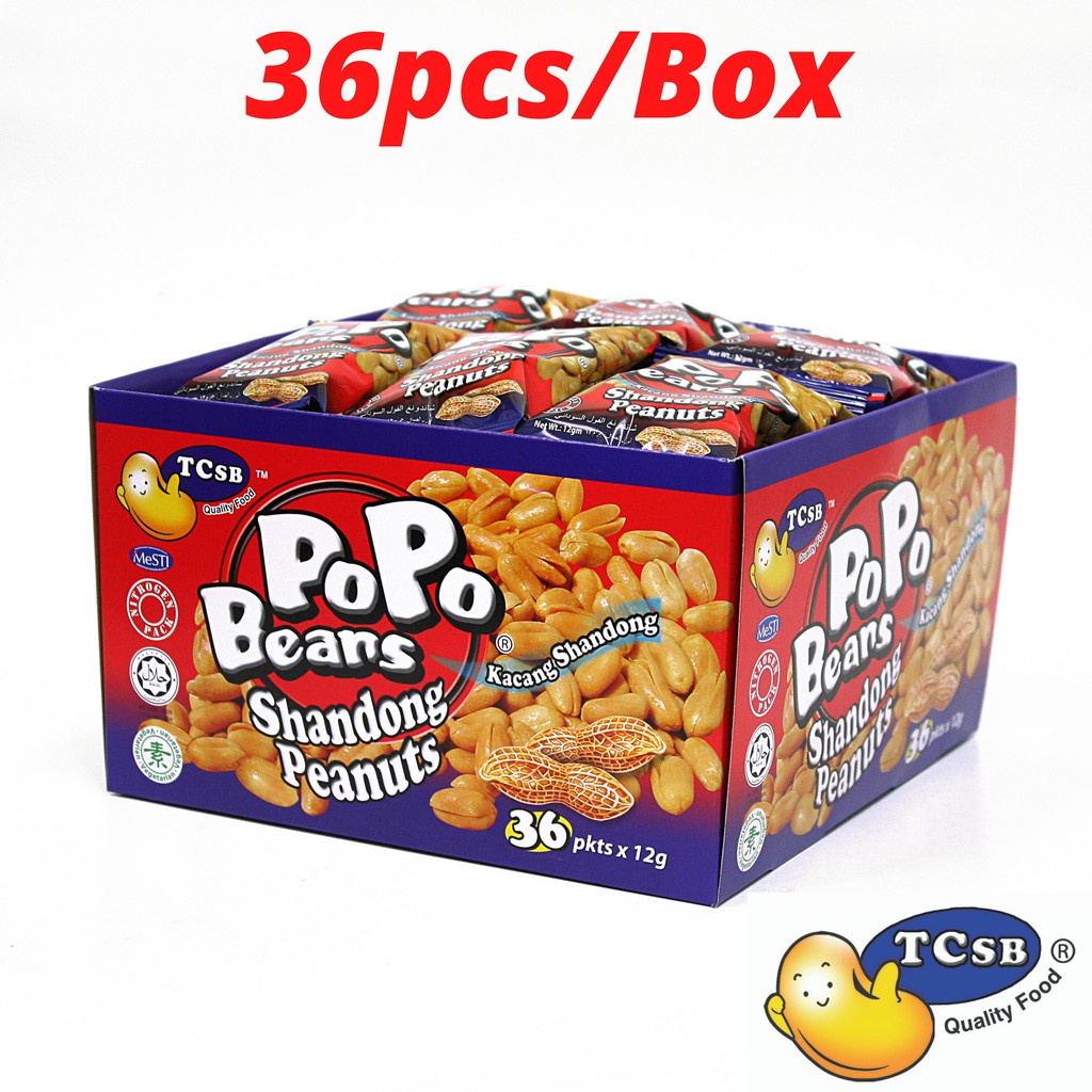 1 BOX x 36 packs TCSB POPO BEANS Shandong Peanuts/ Kacang Shandong ...