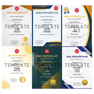 Template Sijil Template Certificate boleh edit dalam powerpoint ...