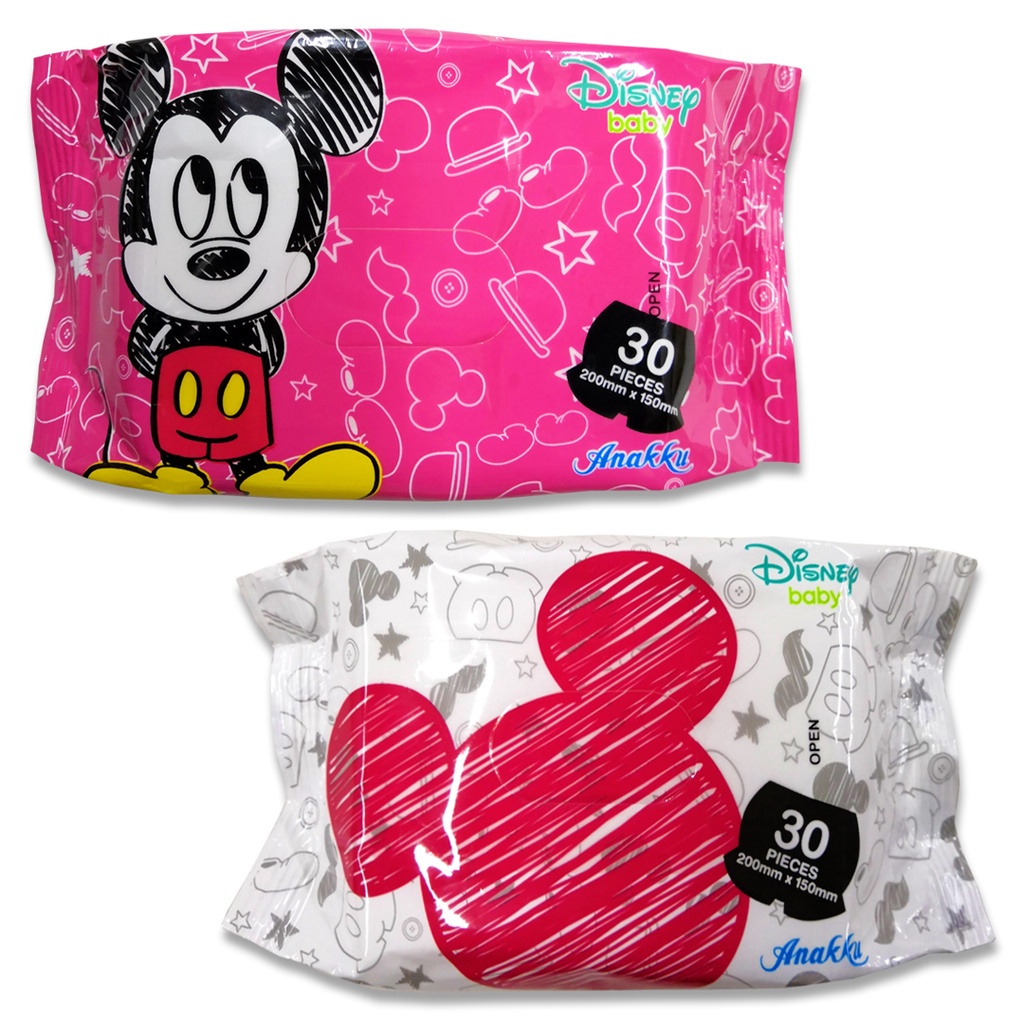 Anakku Disney Mickey Baby Wipes Wet Tissue/ Tisu Basah Bayi-(30's ...
