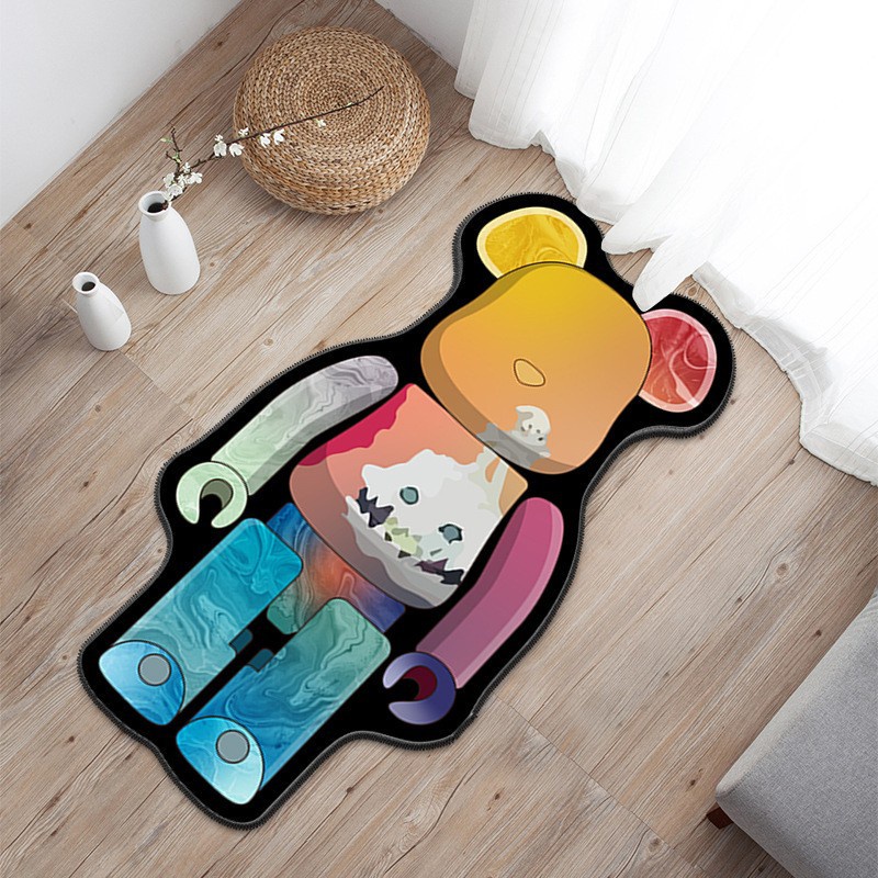Cartoon Bearbricks Rug Christmas Rug Christmas Carpet Irregular Carpet ...
