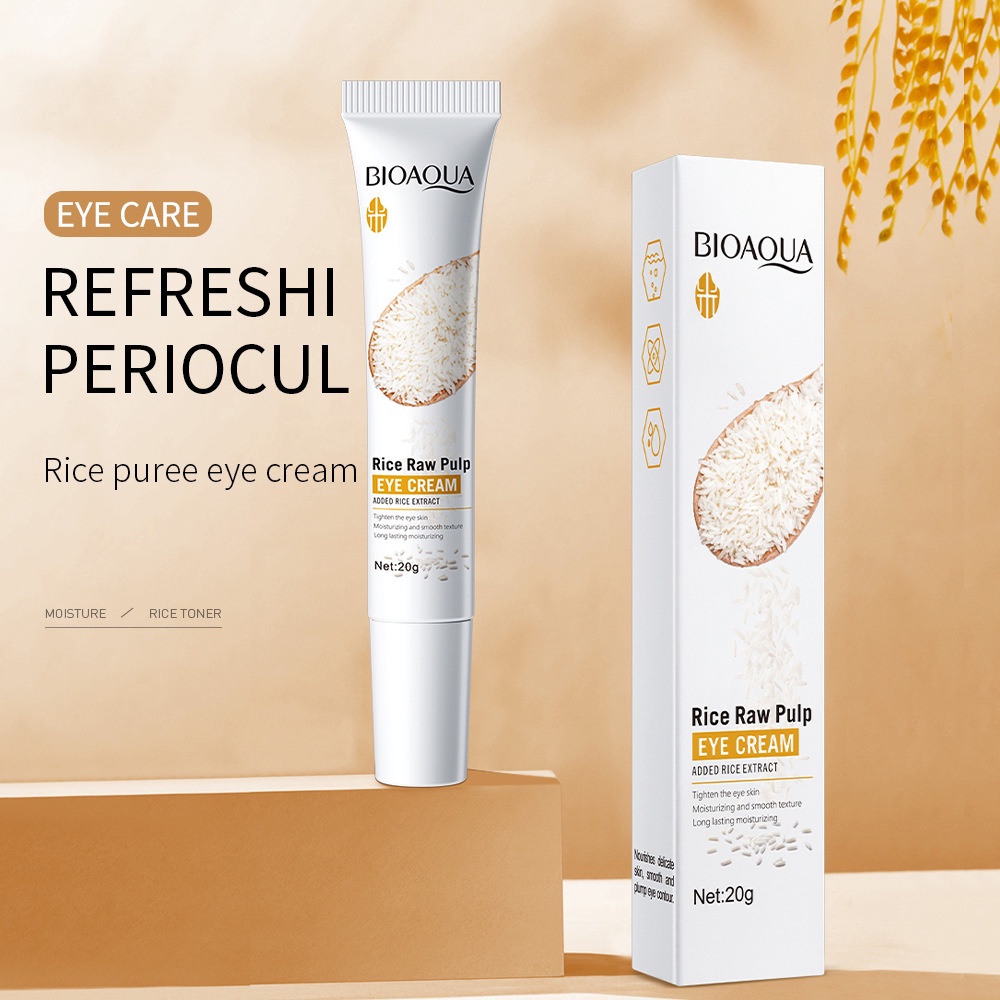 BIOAQUA Eye Cream Rice Raw Pulp make Refreshing Texture No Greasy Eye ...
