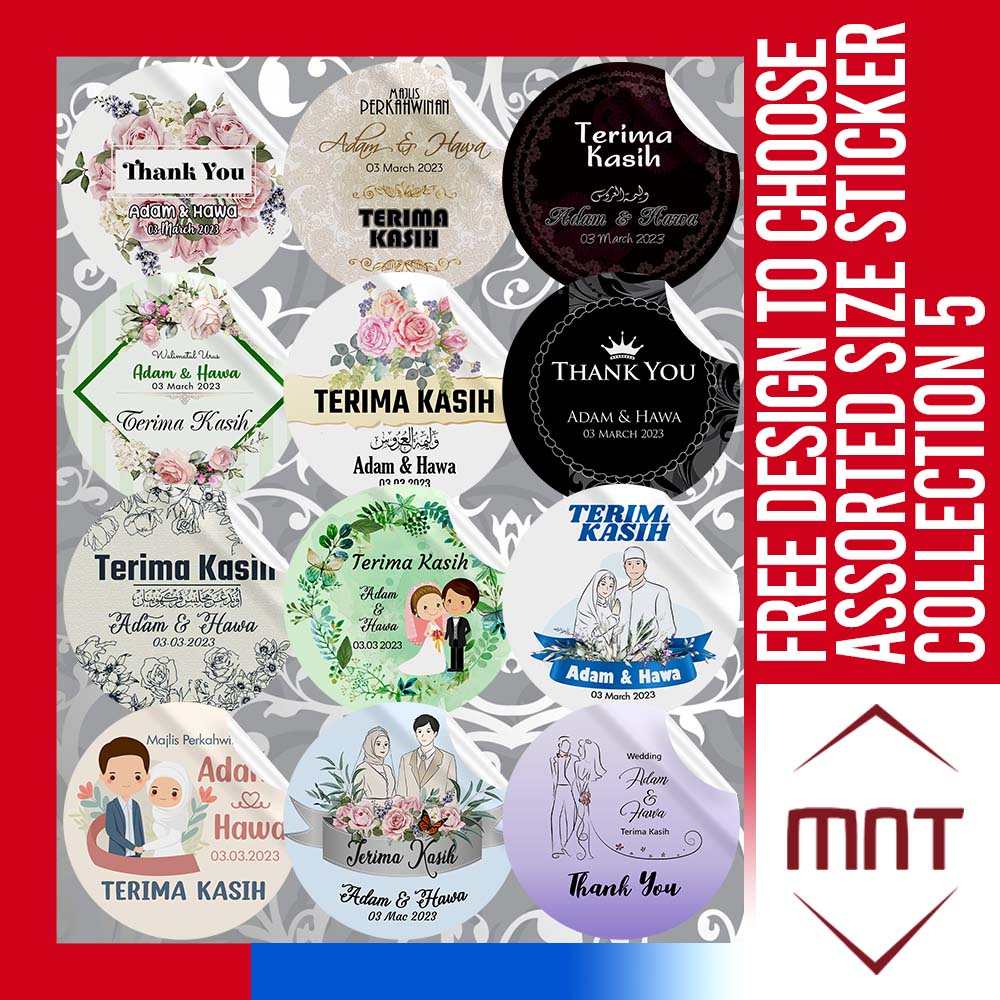 [MNT][100pcs][Collection 5 - SW049~SW060] Sticker 3cm/4cm/5cm/6cm ...