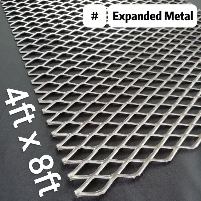 𝟕𝟓𝟎𝟑 EXPANDED METAL 4 KAKI x 8 KAKI (BESI MESH) MILD STEEL FOR GRATES ...