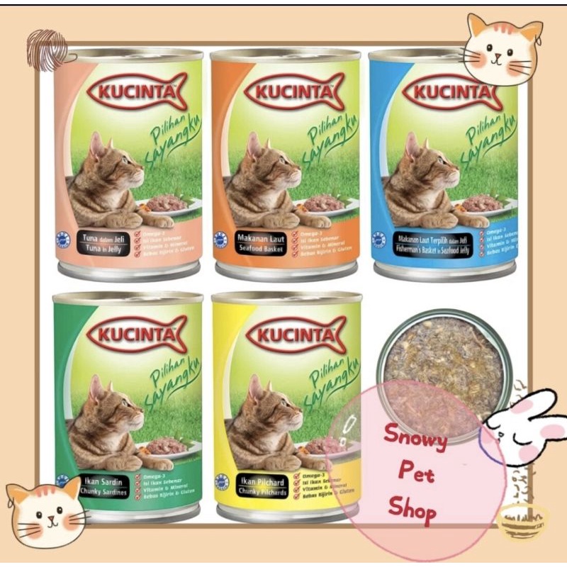 Ku Cinta Can Food 400g Kucinta Wet Cat Food Canned Food | Shopee Malaysia