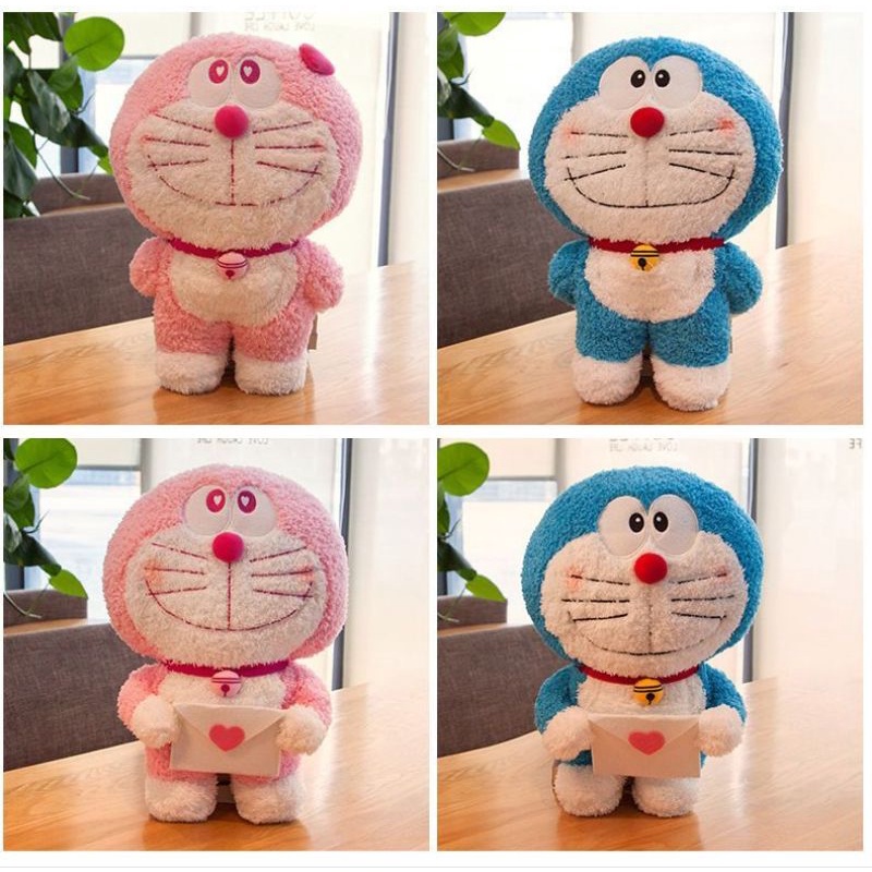 Doraemon plush doll patung mewah tulen box kotak kids toys bag mainan ...