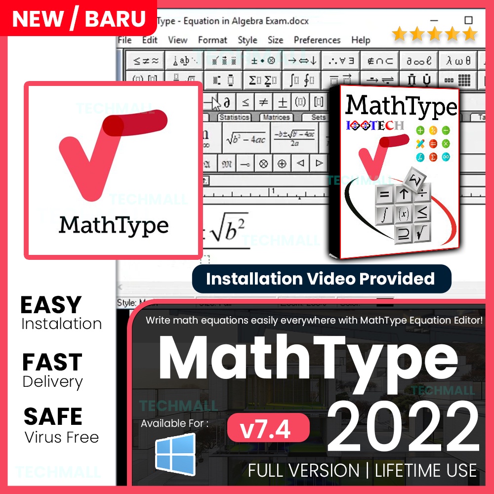 [SELF REDEEM] MathType 7 (2023) Lifetime Use For Windows | Shopee Malaysia