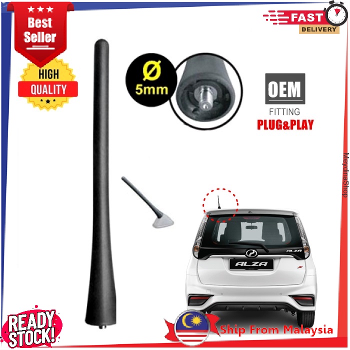 Car Antenna Replacement Mast AM / FM Radio Perodua Proton Toyota Honda Nissan Alza 18cm Antena ...