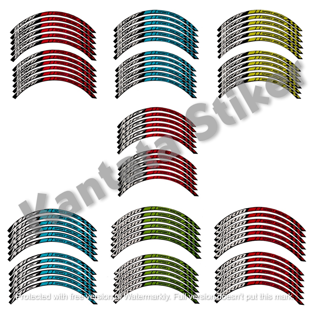 14 RING VELG STICKERS 1 SET FRONT BACK CONTAINS 12 PCS | Shopee Malaysia
