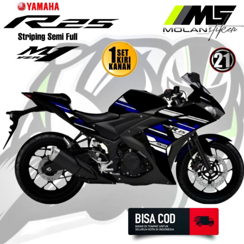Yamaha R25 / Yzf R25 Variation Striping Sticker Decal |Semi Fullbody ...