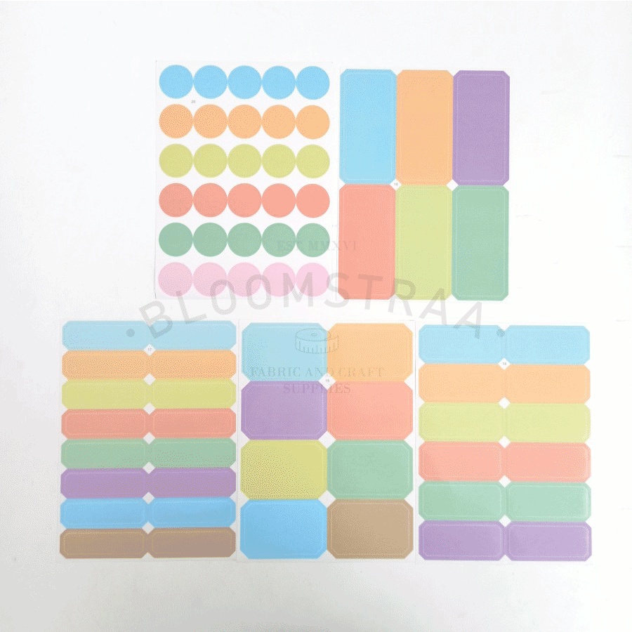 Binder Label Sticker Index Pastel Color Budget Ziplock Pouch Sticker ...