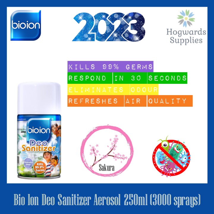 🔥Bio Ion💥Deo Sanitizer Germ-Free Air Sanitiser Aerosol 250ml Sakura ...