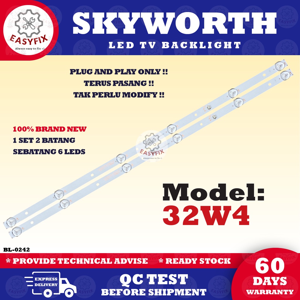 32W4 SKYWORTH 32 INCH LED TV BACKLIGHT ( LAMPU TV ) SKYWORTH 32 ...