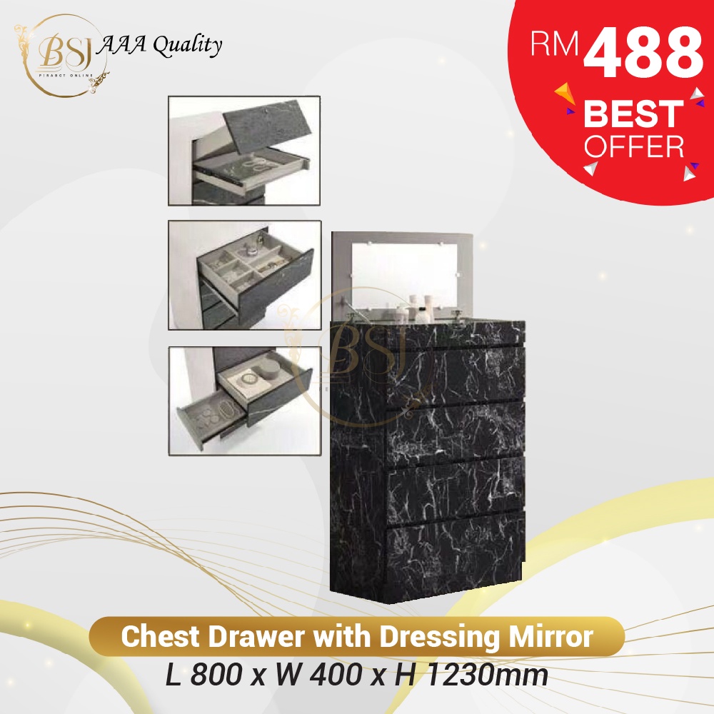 BSJ【𝗖𝗵𝗲𝘀𝘁 𝗗𝗿𝗮𝘄𝗲𝗿 𝘄𝗶𝘁𝗵 𝗗𝗿𝗲𝘀𝘀𝗶𝗻𝗴 𝗠𝗶𝗿𝗿𝗼𝗿】Furniture offer promotion ...