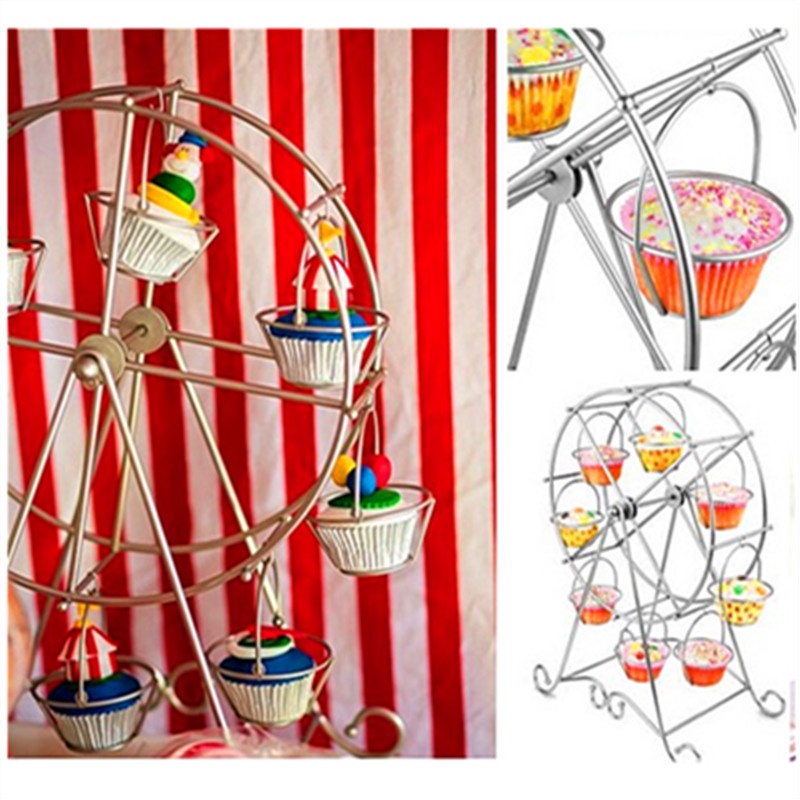 💜 Beauty 2u 💜 Ferris Wheel Cake Display Stand Stainless Birdcage BC ...