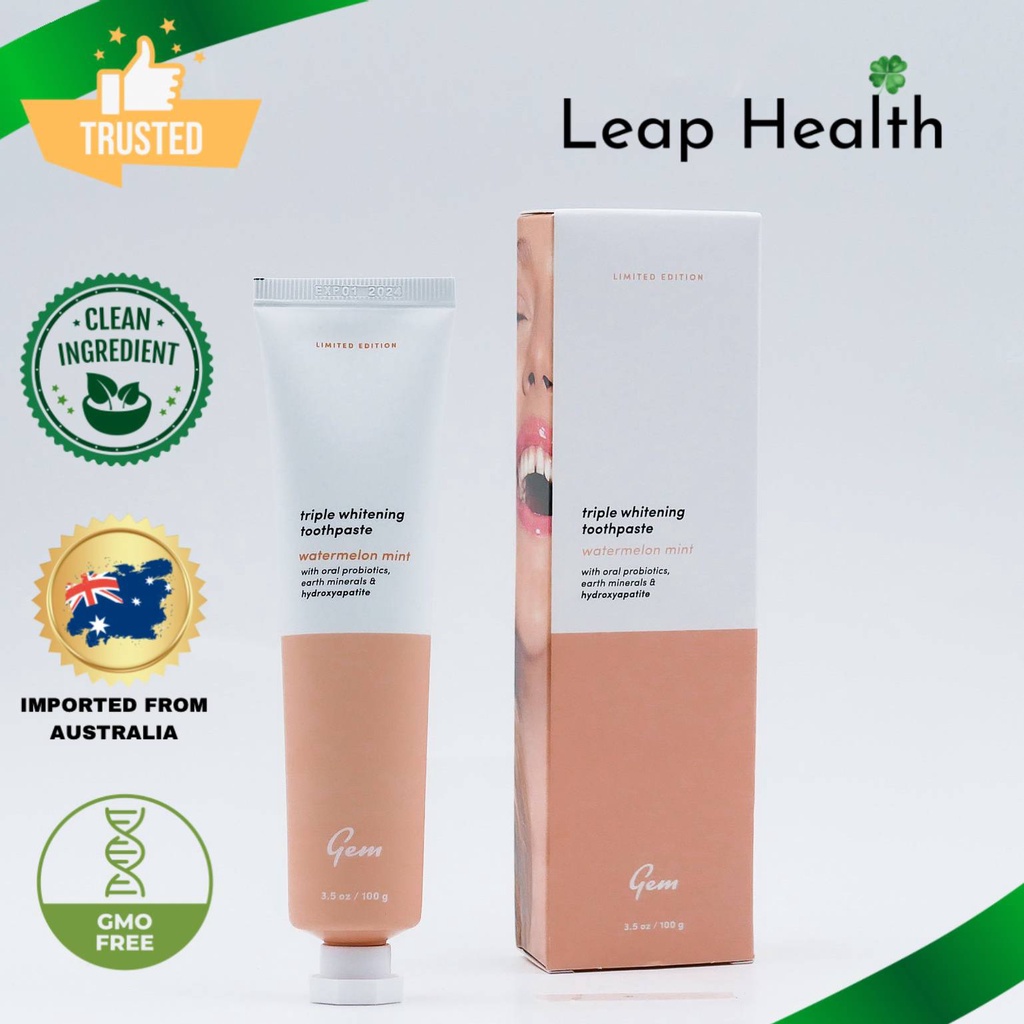 Gem Triple Whitening Toothpaste - Watermelon Mint | Shopee Malaysia