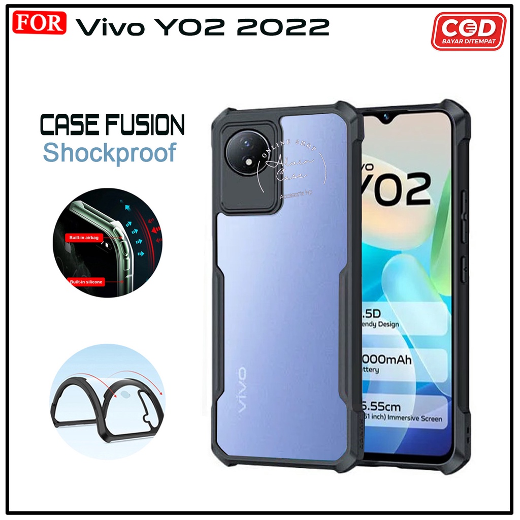 Case Vivo Y02 2022 Y20 Y12s V20 V21 V20 se Softcase Shockproof ...