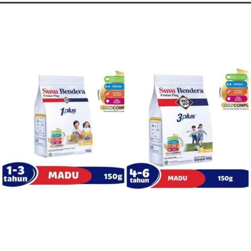 Flag Milk 1+ And 3+honey Milk Pouch - 150gr | Shopee Malaysia